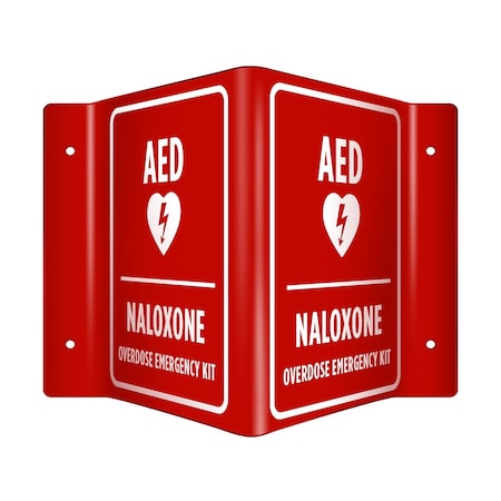 Aek AED Naloxone Overdose Emergency Kit 3D Sign EN9599 | Zoro